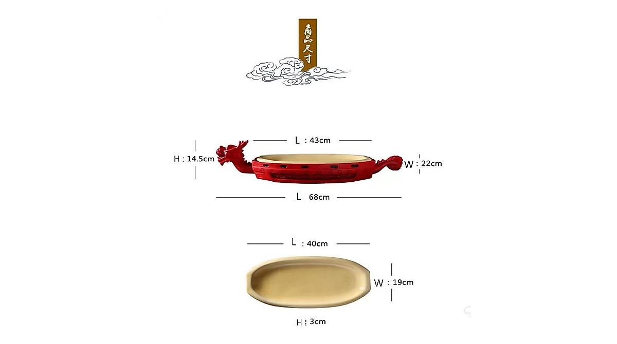 HONHPD Dragon Boat Sushi Plate – Perfect for Catering