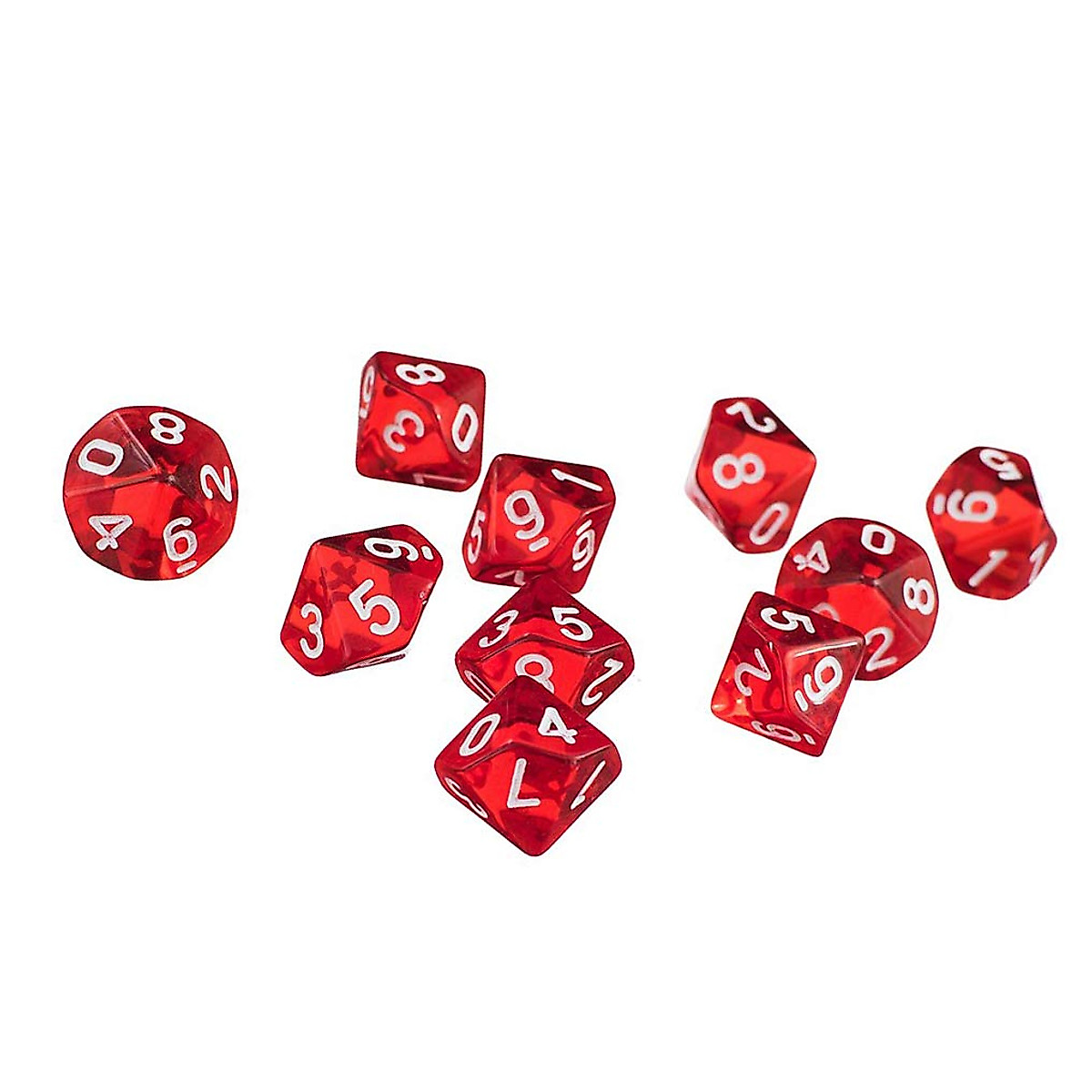 Yiotfandoll 60PCS Polyhedral Dice D10 Dice Game Dice for RPG MTG DND Dice Table Games Board Game (Color 1)