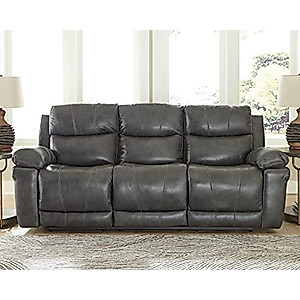 Signature Design by Ashley Edmar Power Reclining Sofa, Gray