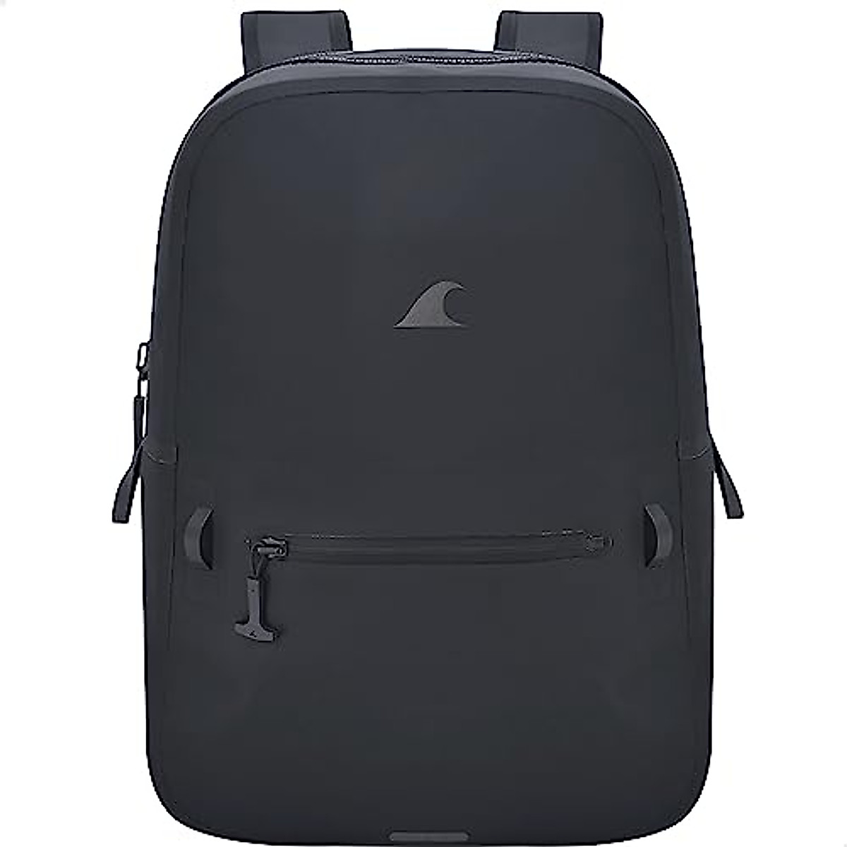 Breakwater Supply™ Fogland Lite Small Waterproof Submersible Backpack with Laptop Sleeve & Airtight Zippers for Outdoors, Surfing, Kayaking, Hiking, Cycling, Unisex TPU Dry Bag (Stealth Black, 15L)