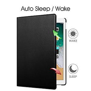 Fintie Rotating Case - 2017/2015 iPad Pro 12.9 inch (Old Model) 1st & 2nd Gen Case, 360 Degree Swiveling Stand Protective Back Cover, Supports Auto Wake/Sleep, Black