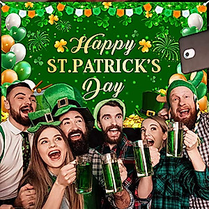 St Patricks Day Backdrop,Happy St Patricks Day Banner,Shamrock Irish Luck Day Saint Patrick's Day Banner St Patricks Day Decorations