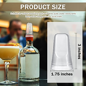 Pour Spout Covers Translucent Liquor Pourer Covers Universal Bottle Pour Dispenser Liquor Bottle Covers Liquor Bottle Covers Bottle Cover Dust for Home Kitchen Tools Supplies (Clear, 36 Pieces)