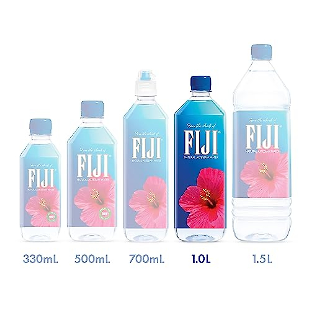 FIJI Natural Artesian Bottled Water 1 Liter / 33.8 Fl Ounce (Pack of 12)