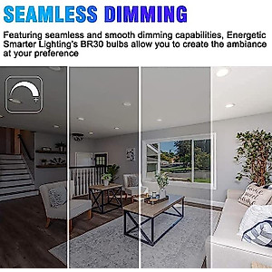 Energetic 12-Pack BR30 Dimmable LED Recessed Light Bulb, 11W=75W, 4000K Cool White, 900LM, Indoor Flood Light Bulb for cans, CRI85+, UL Listed