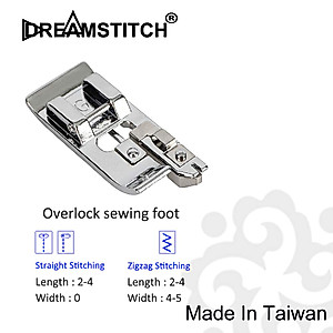 DREAMSTITCH XC3098051 Snap On Overcasting Presser Foot (G) Fits for Babylock, Brother, Simplicity, Singer Sewing Machine Alt:BL66-OF, OCF, XE6305101, X51162001, XC3098-031
