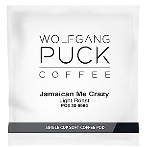 Wolfgang Puck Coffee, Jamaican Me Crazy Gram Coffee, 9.5 Gram Pods, 18 Count