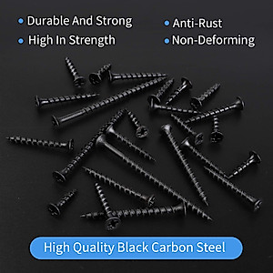 LTYLL ITYII 140 PCS #7 Quality Carbon Steel Philips self-Tapping Screws with coarse-Pitch Thread and countersunk Head, a Set of 8 Different Wood Screws, Suitable for Dry Wall