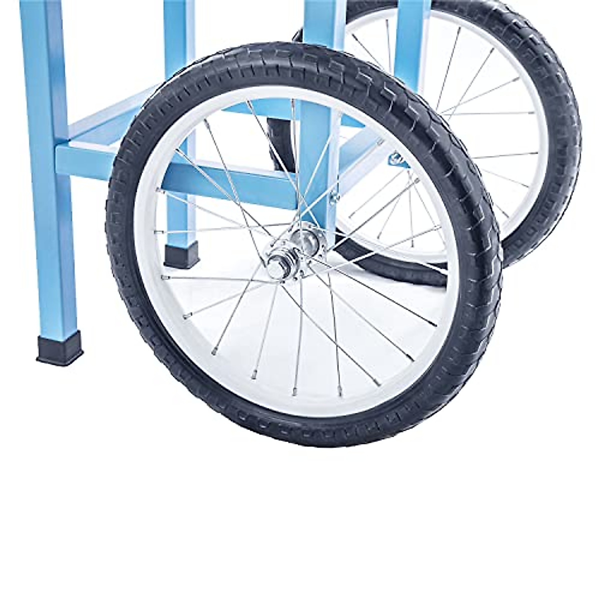 Commercial Cotton Candy Machine w/Cart Electric Cotton Candy Floss Maker - 110V for the Perfect Party Favor for Birthdays, School function, or Social Events.（Blue） (With wheels, BLUE)