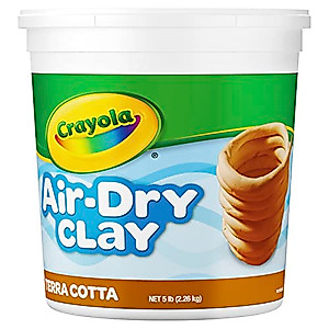 Crayola Air Dry Clay for Kids (5lbs), Reusable Bucket of Terra Cotta Clay for Sculpting, Bulk Arts and Crafts Supplies, Ages 3+