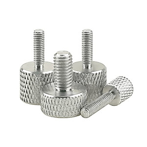 20 Pcs Aluminum knurling Fully Threaded Hand Twistscrew,for Motherboard Installation Etc.M5x10mm