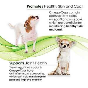 Omega-Caps for Cats and Small Breeds - Omega 3, Vitamins, Minerals, Antioxidants - Support Immune System, Joints, Heart, and Brain - 60 Softgel Capsules