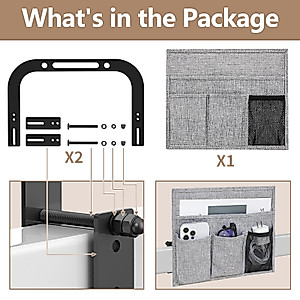 DELLAN Mattress Slide Stopper, Non-Slip Mattress Gripper Retainer Bar, Mattress Holder for Bed Frame to Prevent Sliding (2 Pack)