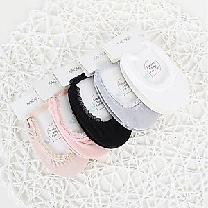 Non-skid Baby Girl Socks Antislip Toddler Socks Newborn Baby Infants Sock for 0-36 Month 5 Pair (S(8-12month))