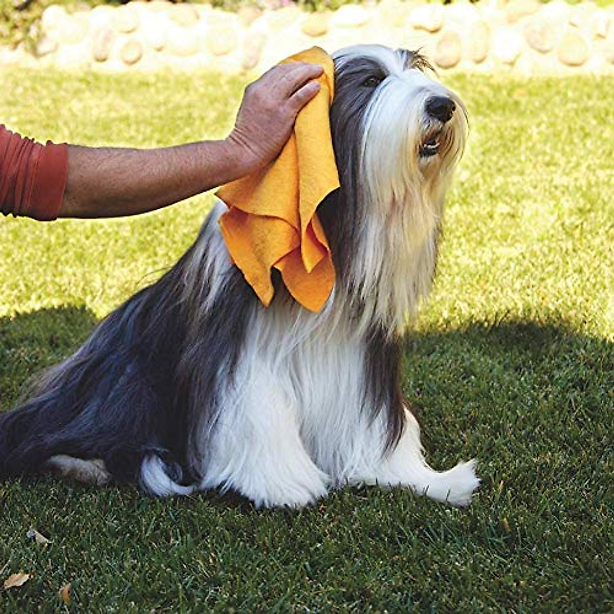 Super Shammy Cloth. The Newest Original German Shammy - Commercial Grade Drying Chamois. 7 Orange Large