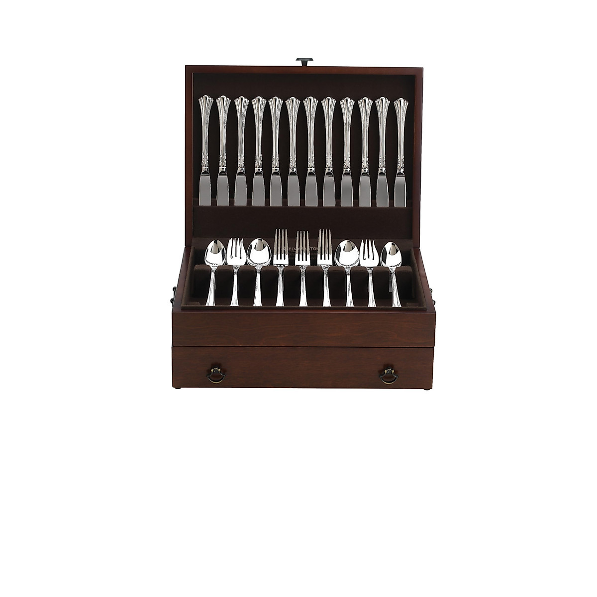 Reed And Barton 44C Bristol Cherry Finish Flatware Chest