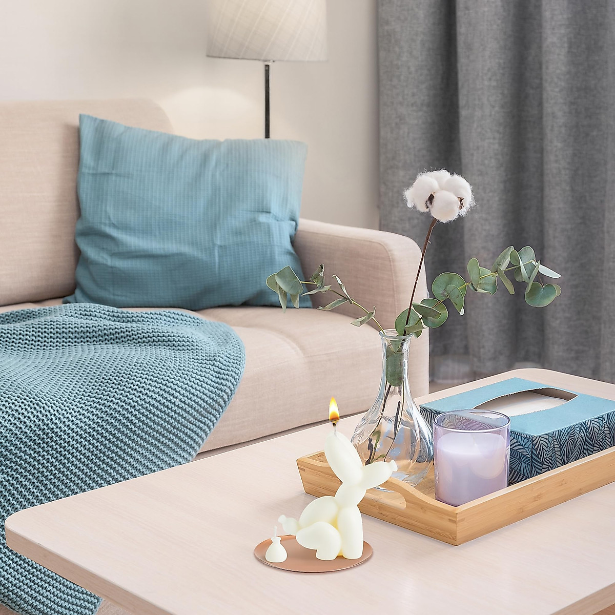 6sisc 2Pcs Pooping Balloon Dog Shaped Scented Candle Funny Handmade Gift Danish Pastel Home Aesthetic Decor Natural Soy Wax Candle Pine Fragrance Aromatherapy for Room Bedroom Milky 3.9 x 4.1 in