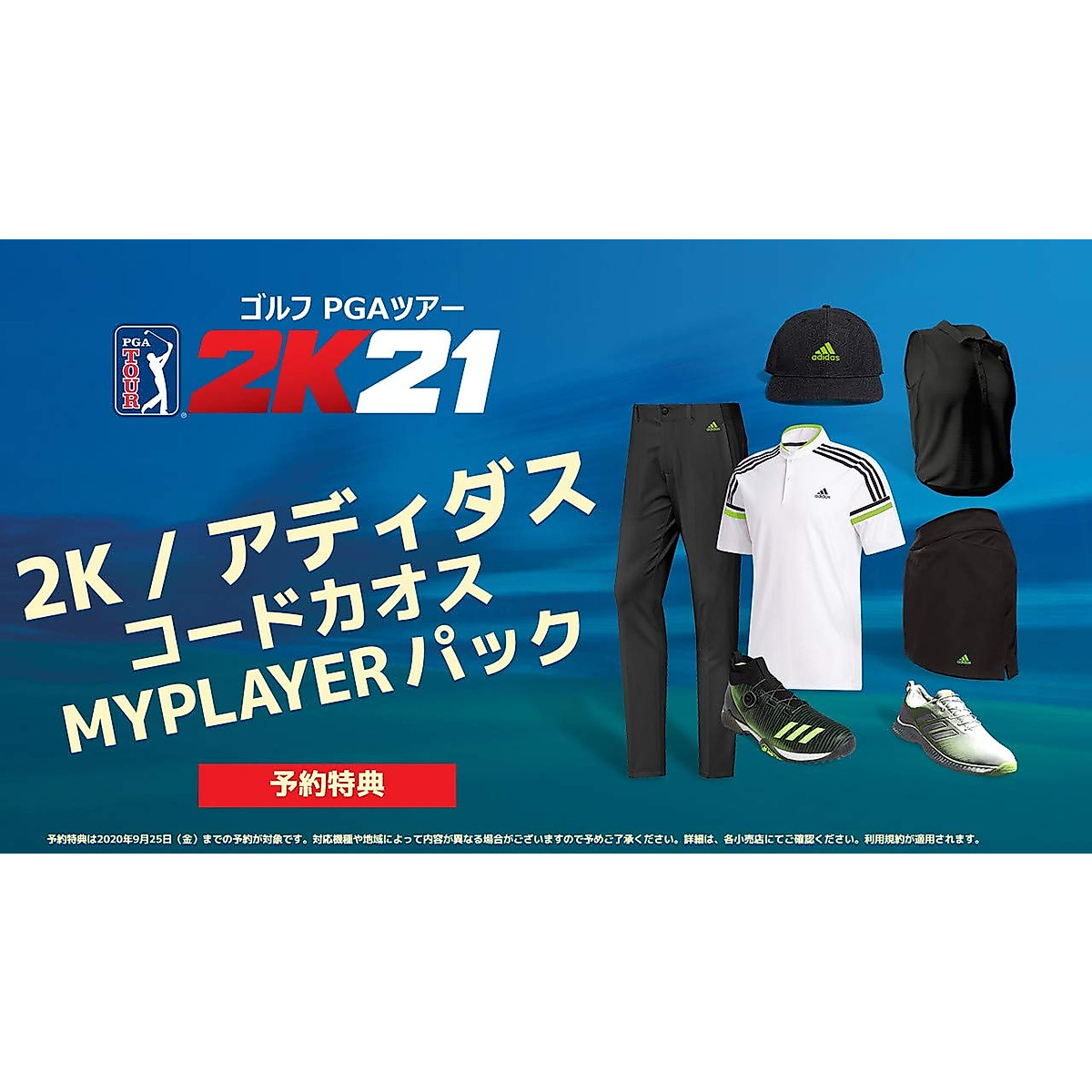 ゴルフ PGAツアー 2K21【早期購入特典】2K/adidas コードカオス MyPLAYER パック DLC 同梱 - Switch (Non-US Version)