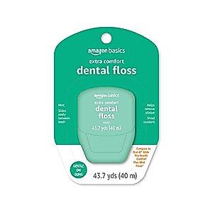 Amazon Basics Extra Comfort Mint Dental Floss, 40 M, 1 Pack (Previously Solimo)