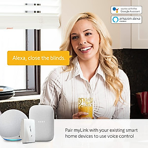 Somfy myLink RTS Hub - Control Motorized Blinds, Shades, Curtains & Awnings with Alexa & Google Assistant - Quick Setup, 16 Channels Control, Wake Up to Sunshine, WiFi Connection #1811403