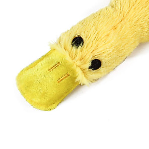 Squeaky Dog Toy Wakeu Plush Dog Chew Toys for Aggressive Chewers, Cute Little Yellow Duck Sound Durable Chew Stuffing Interactive Toy, Small Medium Dogs Puppy Cat Grinding Teeth Toy