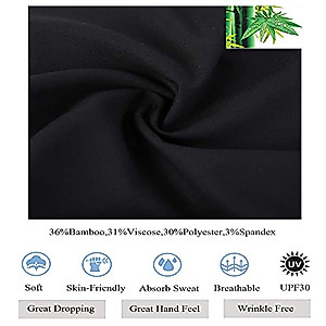 Damipow Mens Dress Shirts Wrinkle Free Bamboo Fiber Long Sleeve Casual Button Down Shirt(Oliven,L)