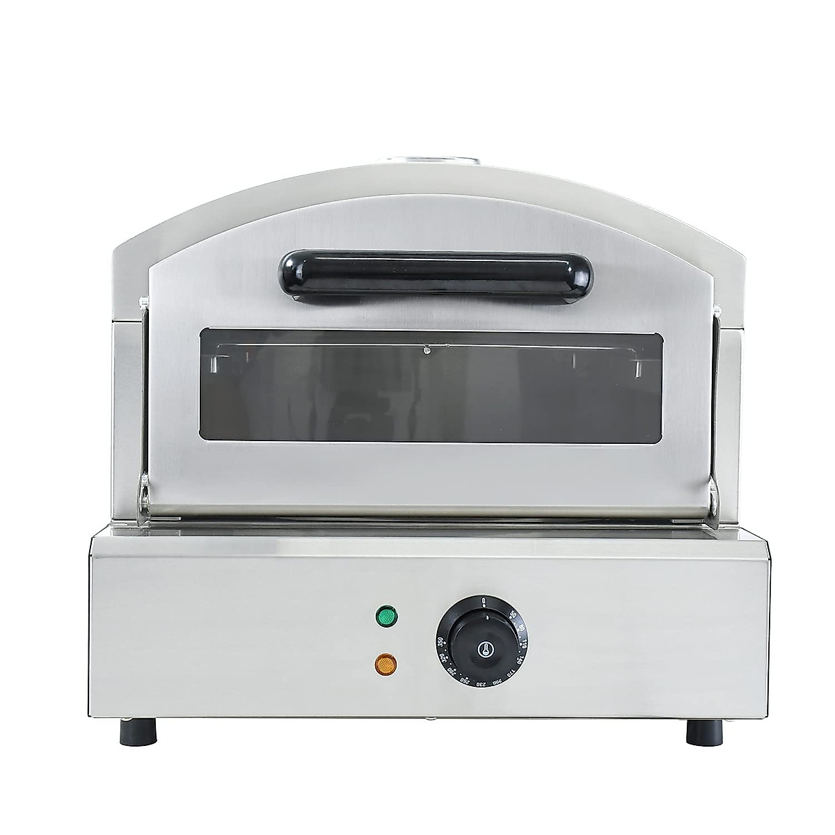 BNDHKR Commercial Electric Pizza Oven Countertop Stainless Steel Pizza Maker with 12" Pizza Stone for Outdoor Cooking, Portable Pizza Maker