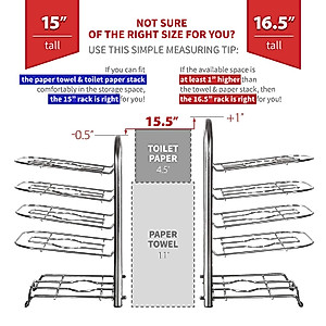 Heavy Duty Kitchen Pot Rack Organizer For Cabinet - Height Adjustable 5-Tier Cast Iron Skillet Cookware Rack - Stainless Steel Pots And Pan Storage Rack Organizer For Cabinet Countertop - 16.5" Tall