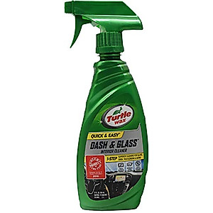 Turtle Wax Set of 2 Dash & Glass 12floz Spray Bottles - Vehicle Interior Cleaner - 1 Step/Quick and Easy - Use on Dashboards, Glass, Tech Screens - Even Around The House!