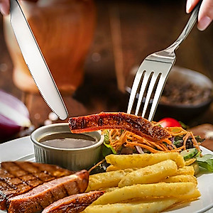 Hiware 12-Piece Dinner Forks Set, Food-Grade 18/8 Stainless Steel Forks Silverware, Mirror Polished, Dishwasher Safe - 8 Inch