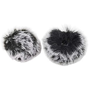 BNKENX 2Pack Professional Outdoor Furry Windscreen Muff Wind Lavalier Microphone Wind Screen Furry Muffs Windscreen Muff Windproof Lavalier Microphone Sponge Set Diameter 1cm Fits Most Lapel Clip Lav