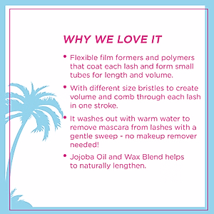 Petite 'n Pretty Feather Stretch Washable Mascara - Makeup for Kids, Tweens and Teens - Extends lashes, Easy to Apply & Remove - Non Toxic & Made in the USA