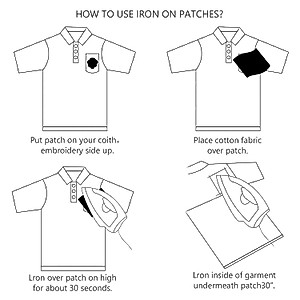 Nicime 22pcs Cross Patches, Iron on/Sew on Cross Applique Patch, DIY Iron Patches for Jeans Hats Shirts Jackets Backpacks