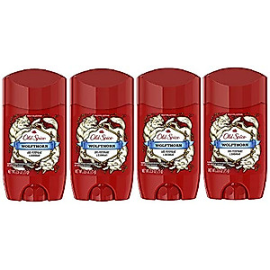 Old Spice Wild Collection Wolfthorn Scent Men's Invisible Solid Antiperspirant Deodorant 2.6 Ounce (Pack of 4)