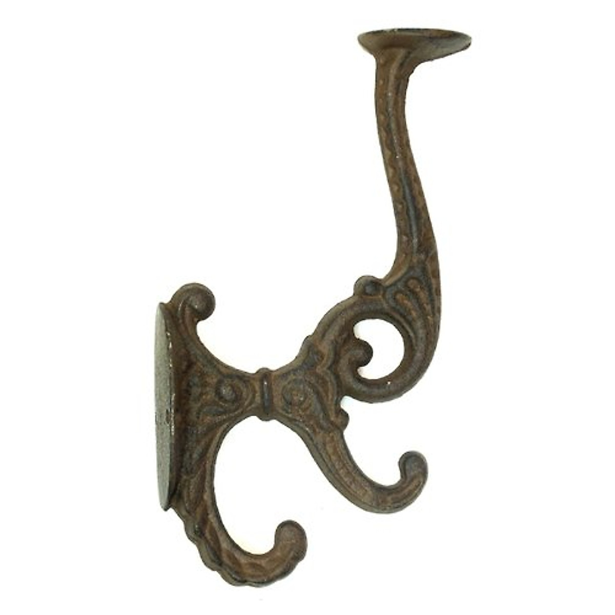 FixturesFirst Solid Cast Iron Victorian Coat Hook - Set of 2