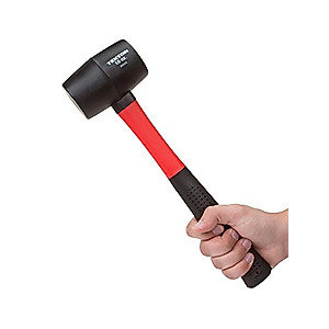 TEKTON 16 oz. Fiberglass Handle Rubber Mallet | 30603 , Black