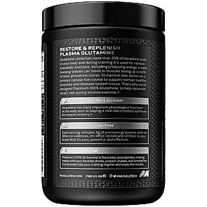 Glutamine Powder | MuscleTech 100% Pure L Glutamine Powder | Post Workout Recovery Drink | L-Glutamine Powder for Men & Women | Muscle Recovery | Unflavored (60 Servings)