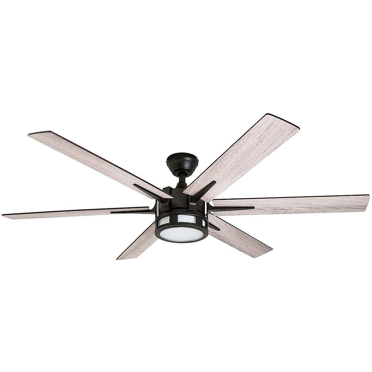Honeywell Ceiling Fans Kaliza, 56 Inch Indoor Modern LED Ceiling Fan with Light and Remote Control, Dual Mounting Options, 6 Blades with Dual Finish, Reversible Motor - 51036-01 - (Bronze)