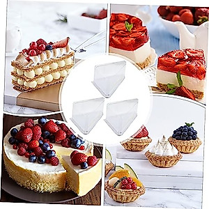 Baluue 10 Sets Box Cake Box Clear Container Cookie Container Mini Cake Cookie Box Triangle Cake Carrier Dessert Packing Box Cake Packing Boxes Cake Packing Containers Plastic Cases Puffs