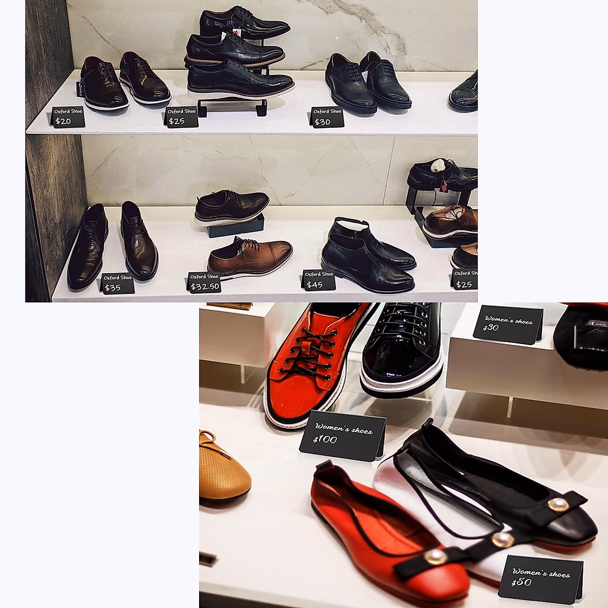 Mini Chalkboard Tabletop Signs Standing Blackboard Message Board for Table Buffet Display Party Wedding (V-20)