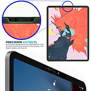 Tech Armor Screen Protector for iPad Pro 12.9 Inch 2022/2021/2020/2018 (6th/5th/4th/3rd) Model, 9 H Hardness Liquid Retina Display, Face ID Compatible, Ballistic Tempered Glass 1 Pack