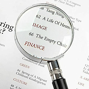 10X Handheld Magnifier Magnifying Glass Handle Low Vision Aid High Magnification for Reading, Senior, Map, Inspection, Handcraft Hobby (50MM)