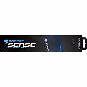 ROCCAT Sense Vital Force XXL PC Gaming Mousepad High Precision, Non Slip Back, Extended Keyboard Desktop Mouse Pad with Stitched Edges, Smooth, 2mm Thickness, Black