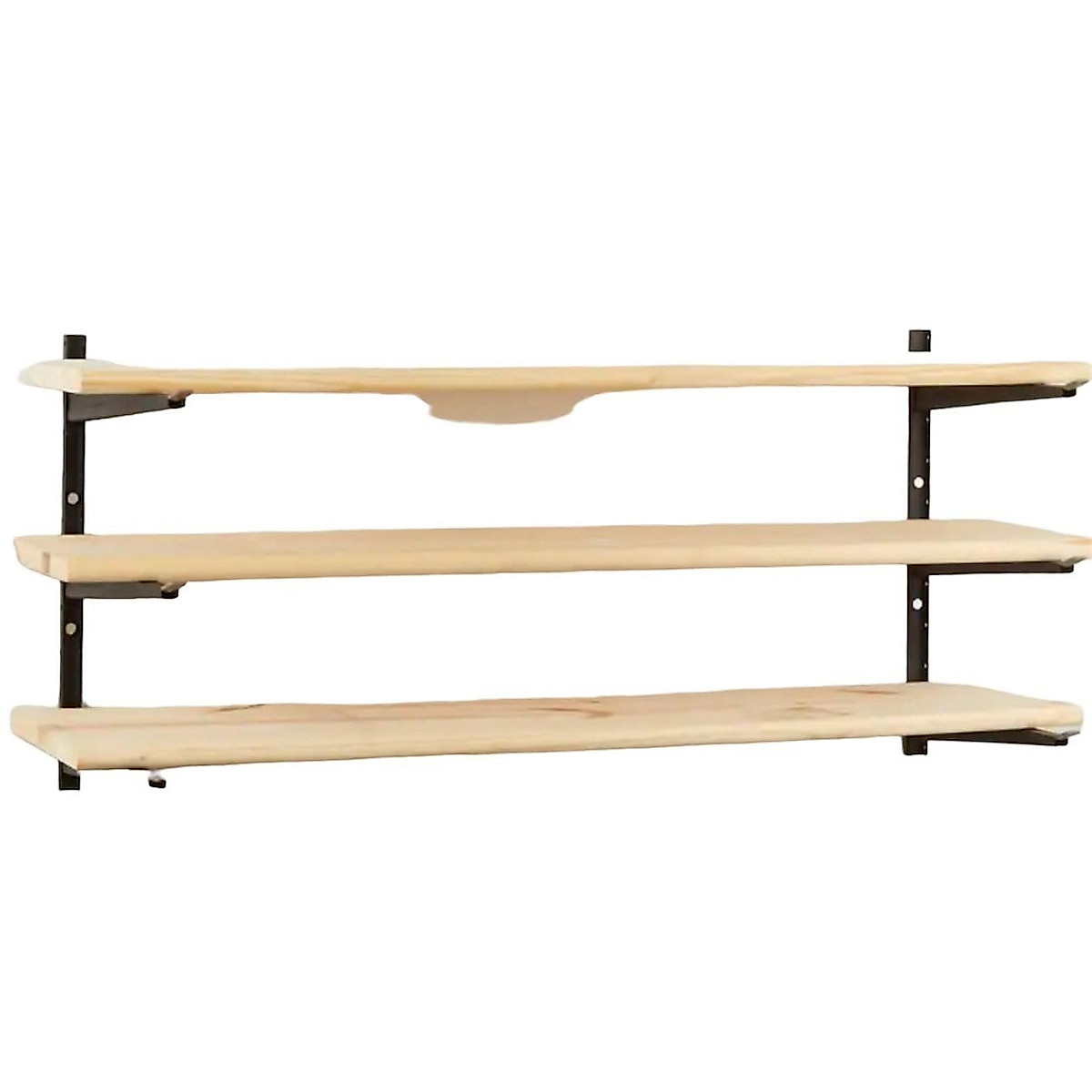 Everbilt Heavy-Duty Matte Black Wall Mounted 3-Tier Storage Rack