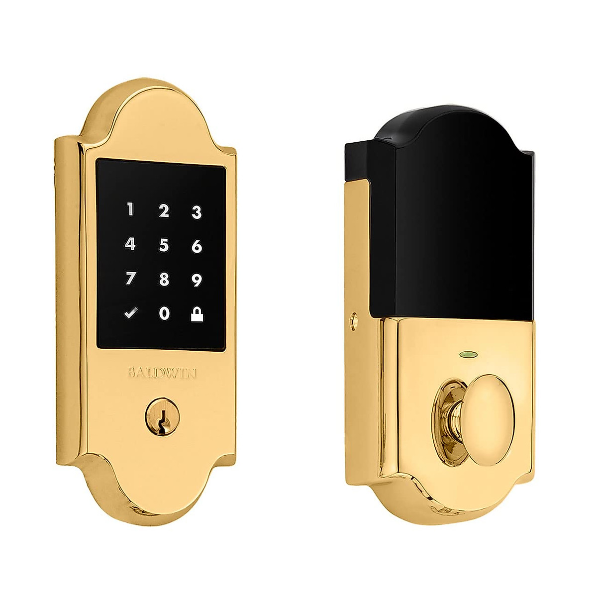 Baldwin 8235.003.ZW Boulder Touchscreen with Z-Wave Deadbolt, Polished Brass