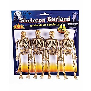 Forum Novelties Skeleton Garland Halloween Decoration, Multicolor