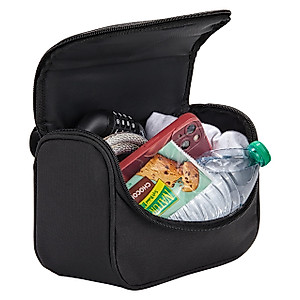 Schwinn Bike Handlebar Bag, Easy to Install, Front Bag Mounted Bicycle Accessories, Waterproof and Zippered, Black