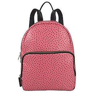 Vinyl Mini Backpack, Vegan Leather Small Fashion Backpack Purse for Girls, Teens, Women, Delia’s Backpack for Girls (Watermelon Seeds)