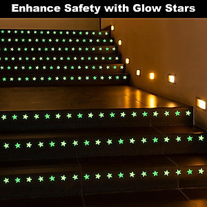 MAQIHAN 200 Glow in The Dark Stars for Ceiling - Glowing Stars and Moon Stickers Estrellas que brillan en la oscuridad para el techo de cuarto Plastic Space Galaxy Decals Bedroom Wall Decorations