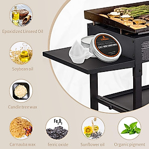 AWEASROY Griddle Seasoning & Cast Iron Seasoning Conditioner 7 OZ, Food Safe Griddle Seasoning for Blackstone, Maintain a Cleaner Non-Stick Skillet, with 10pcs Cloths for Easy Application